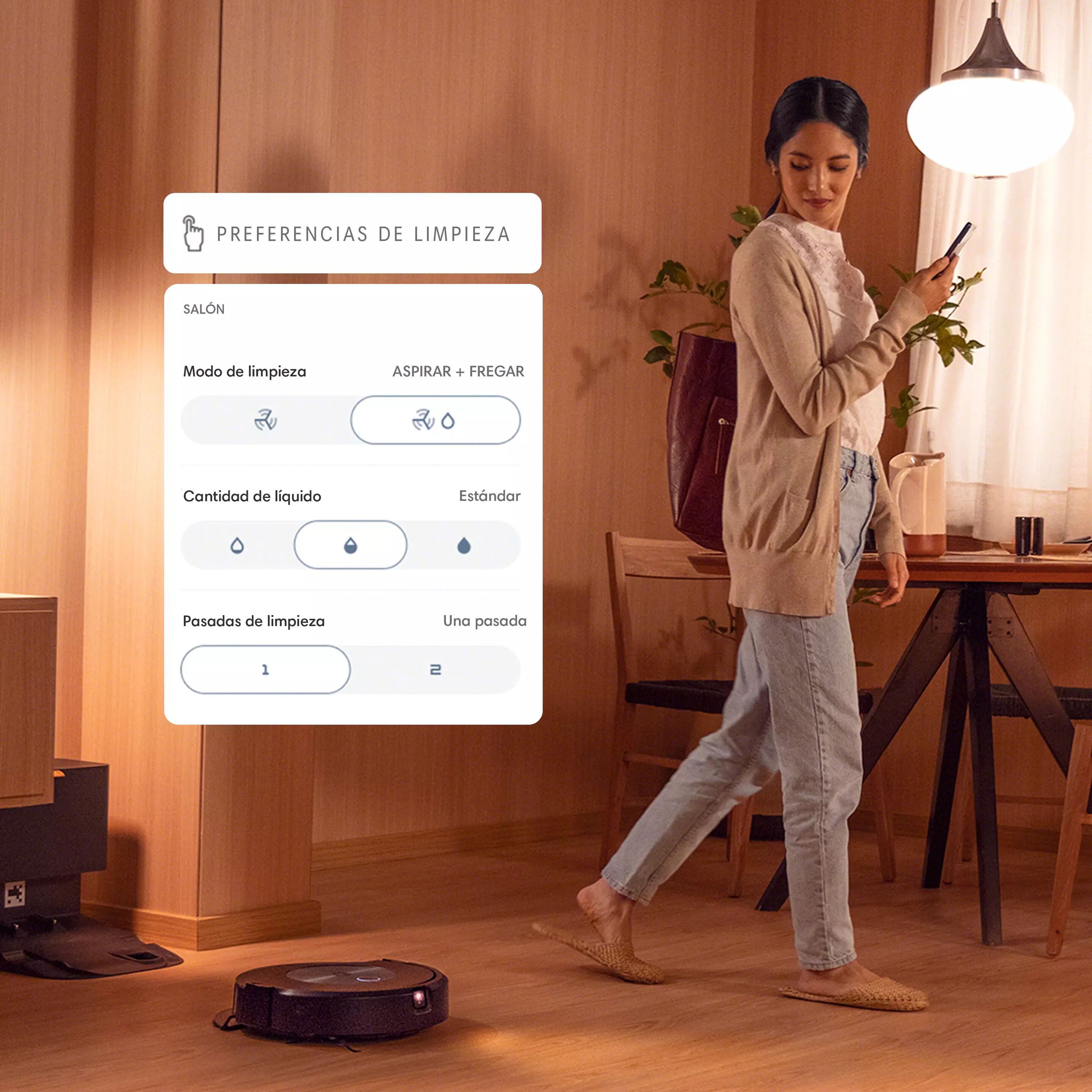 Robot aspirador y friegasuelos Roomba Combo® j7+ con conexión Wi-Fi